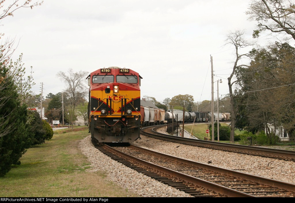 KCS 4780 leads CP 9546 and BNSF 7246